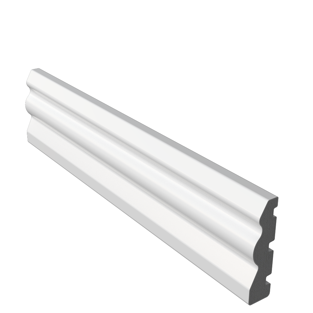 PVC Ogee White Skirting 75mm x 5300mm – Home Improvement Supplies Ltd