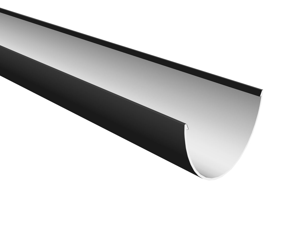 Black Deep Flow Gutter 2mtr Length — Home Improvement Supplies Ltd