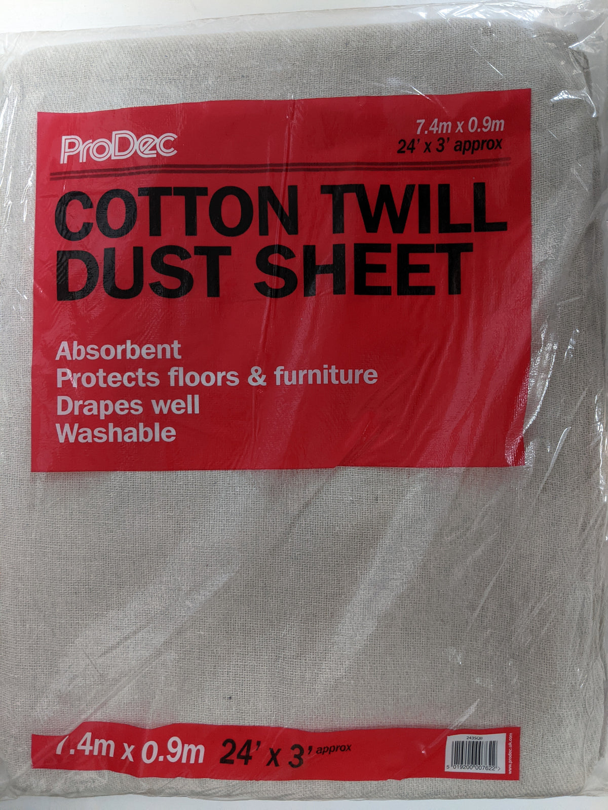 Dust Sheet 0.9m x 7.4m — Home Improvement Supplies